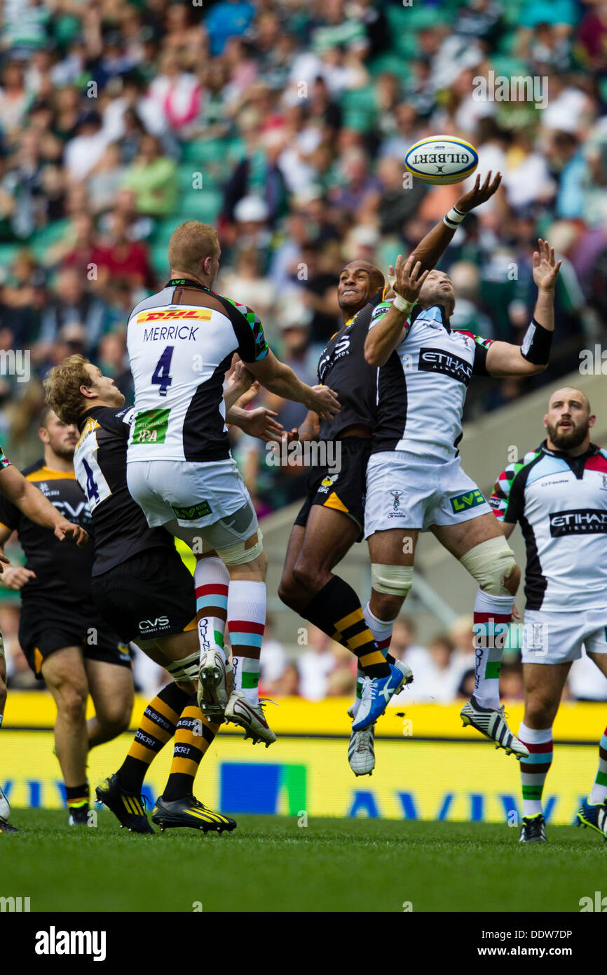 London, UK. 07th Sep, 2013. Action from London Wasps vs Harlequins in ...