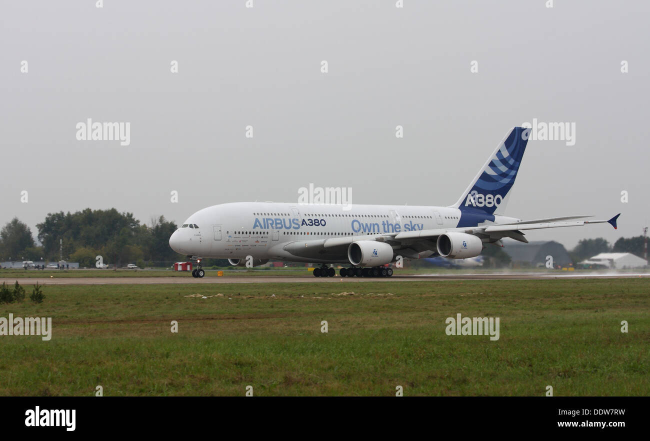 The Airbus A380 was featured at the MAKS-2013 aerospace show ...