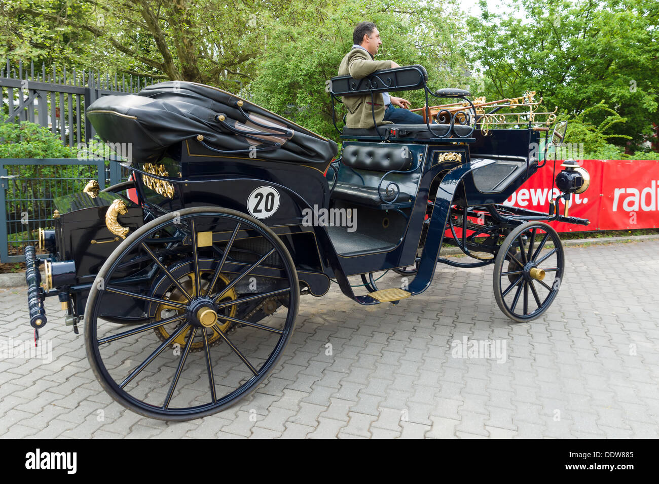 The self-propelled coach AAGLANDER-Mylord (modern replica Stock Photo ...