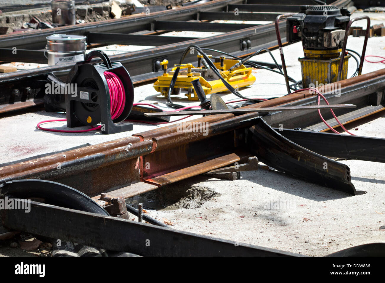 Tram Line Construction High Resolution Stock Photography and Images - Alamy