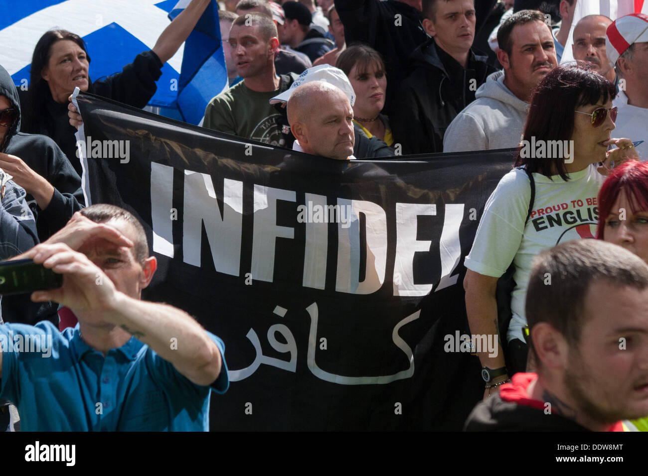 London, UK. 07th Sep, 2013. Far Right EDL (English Defence League) hold ...