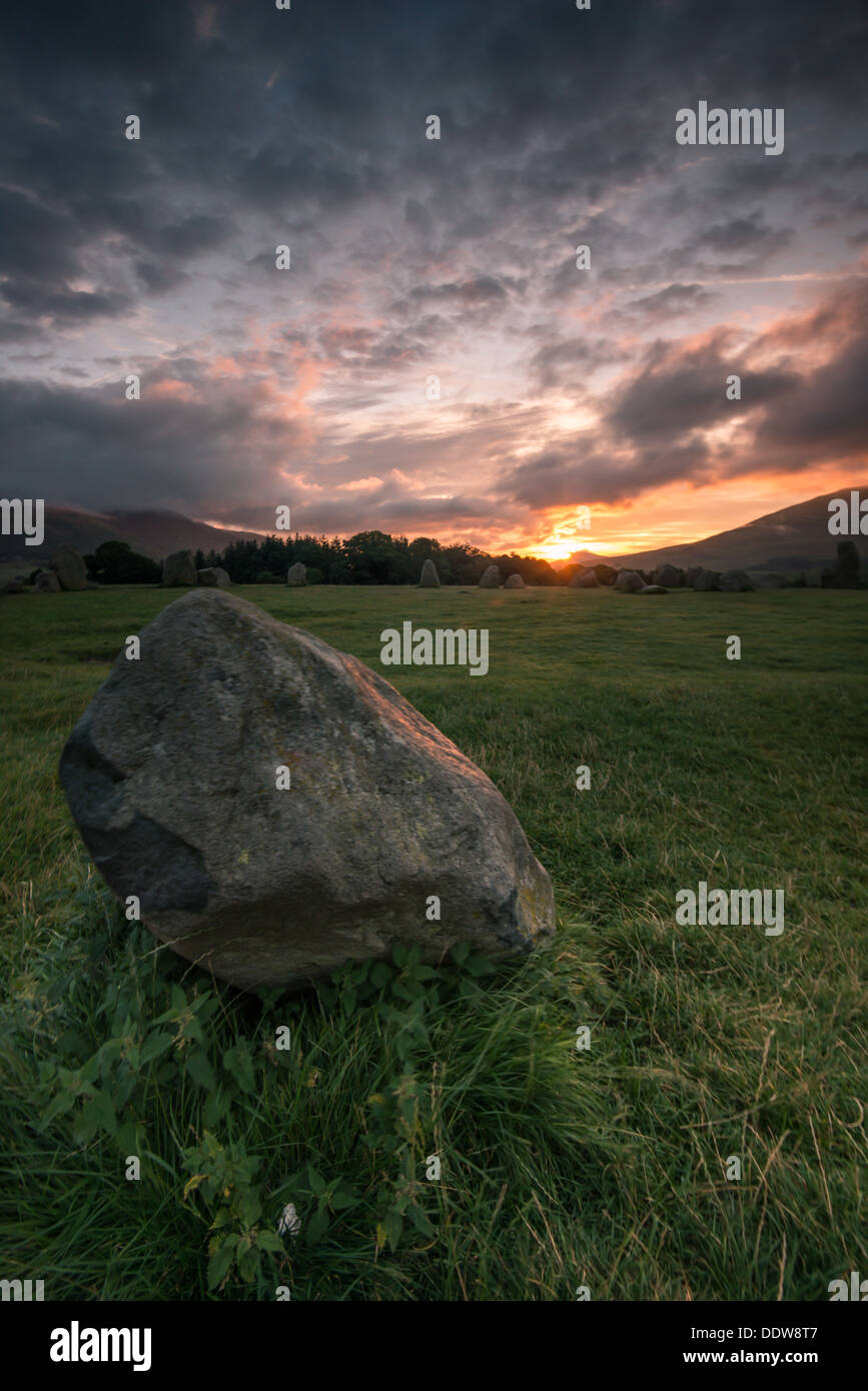 Castlerigg Stone Circle at Sunrise in Lake District Stock Photo - Alamy