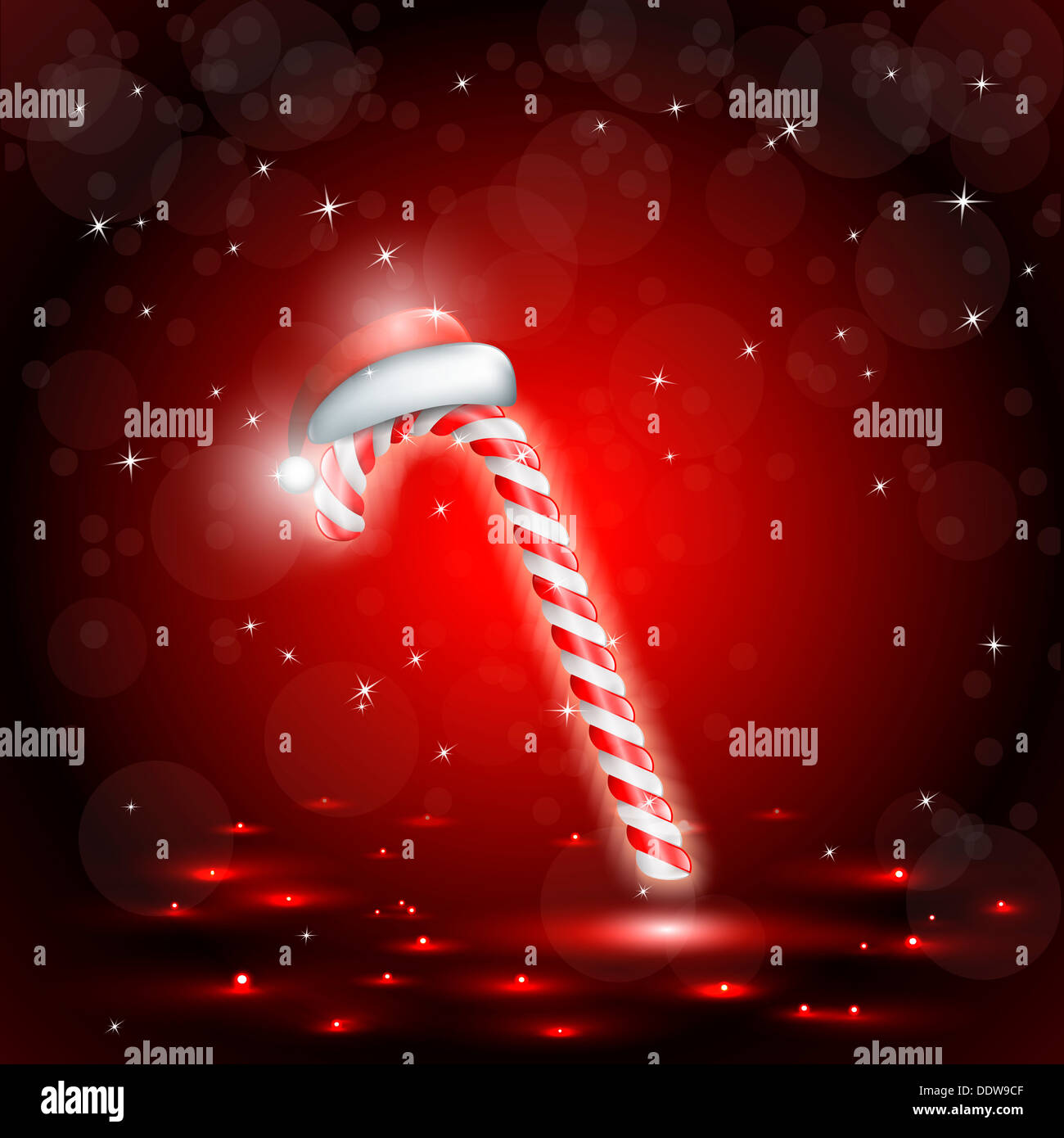 Christmas Candy with Santa Hat Stock Photo - Alamy