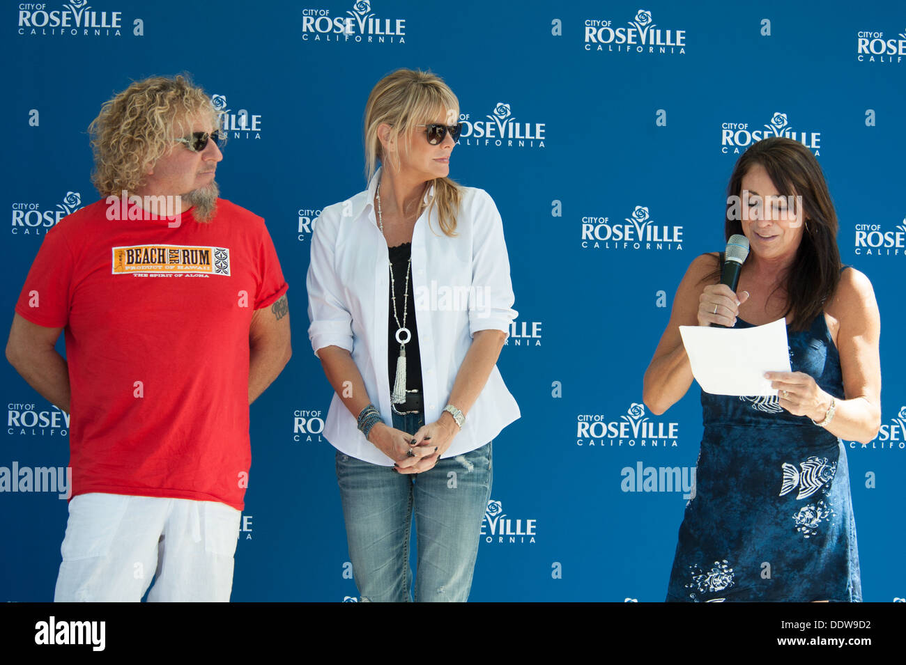 ROSEVILLE, CA - September 5: Kat Maudru introduces Sammy Hagar at ...