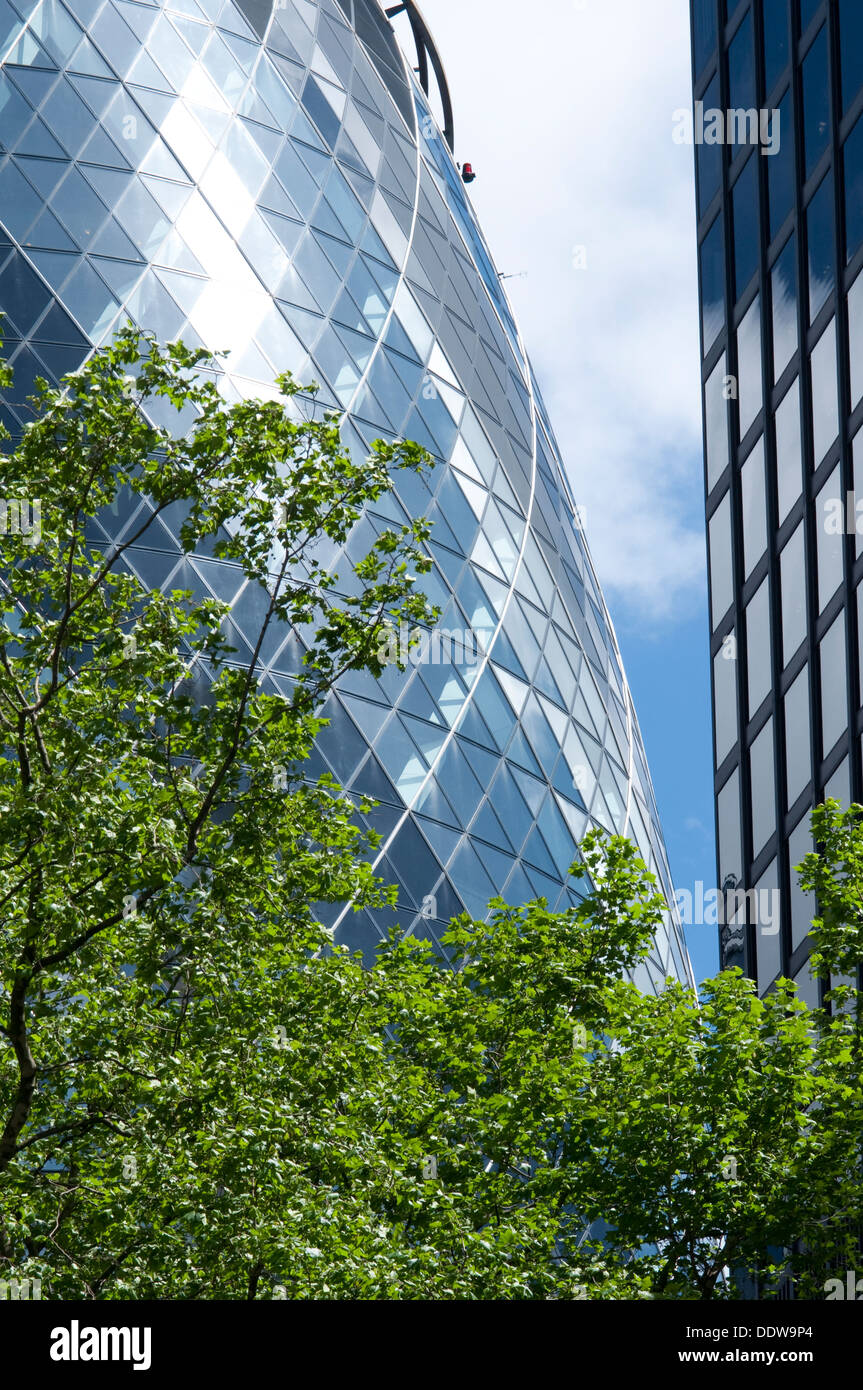 England, London, The Swiss Re Building 'Gherkin', Sir Norman Foster ...
