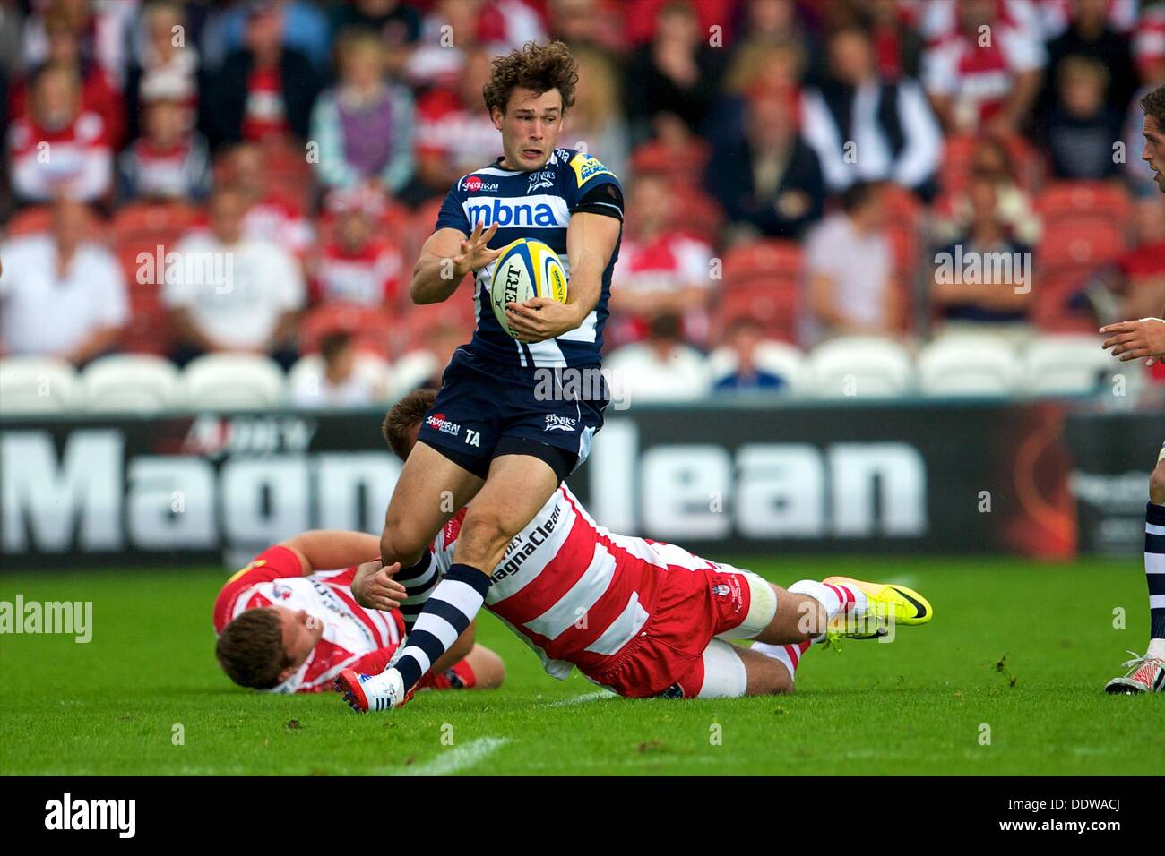 Gloucester, UK. 07th Sep, 2013. Sale Sharks fullback Tom Arscott during ...