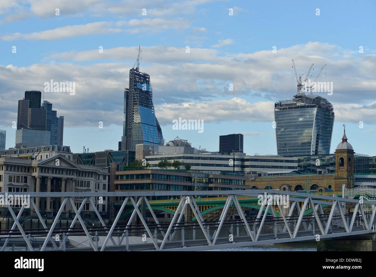 New glass office buildings being built in London Stock Photo - Alamy