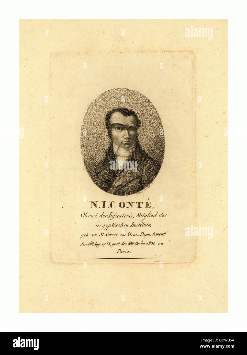 Head-and-shoulders portrait of Nicolas Conte, 1755 1805, who ...