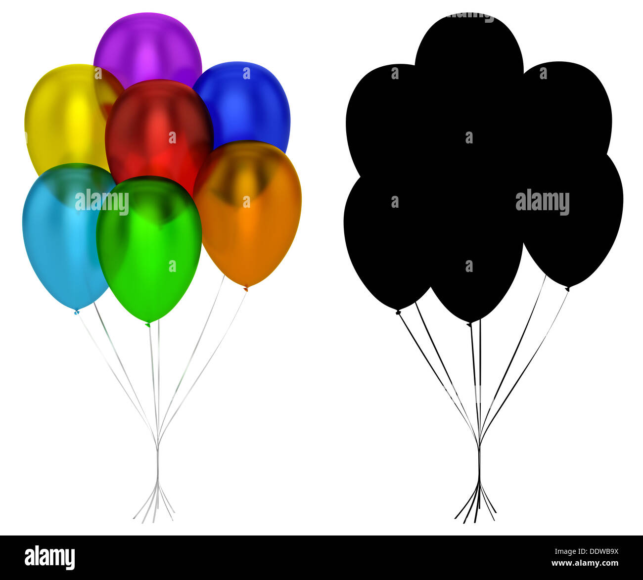 Translucent Balloons Isolated on White Background Stock Photo - Alamy
