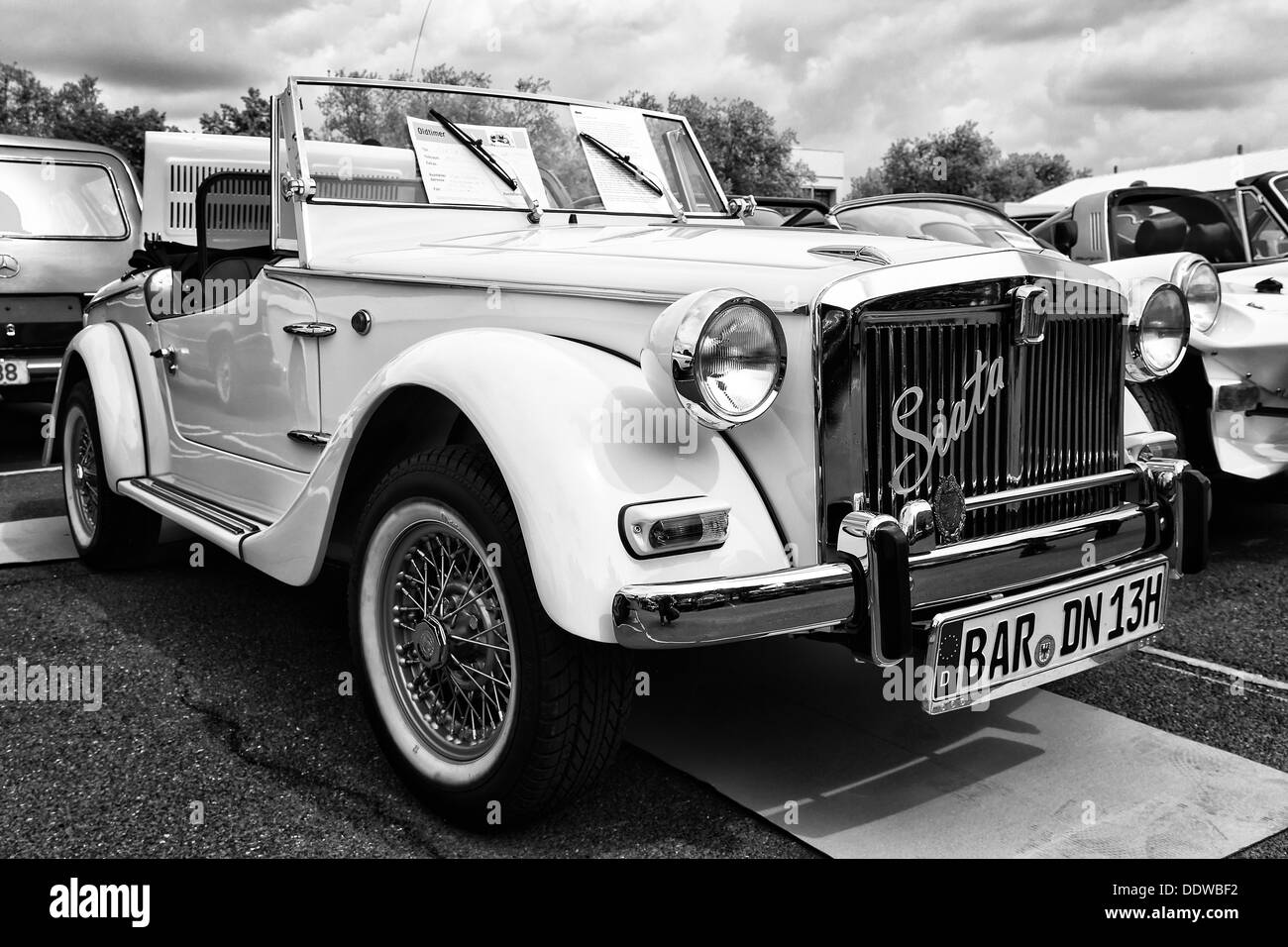 Fiat 850 roadster Black and White Stock Photos & Images - Alamy
