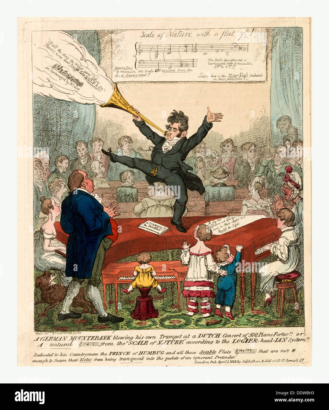 A German mountebank blowing his own trumpet at a Dutch concert of 500 ...