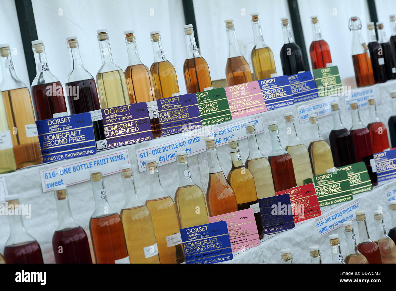 Dorset County Show, Britain, UK, homecraft fruit wine display, 07th ...
