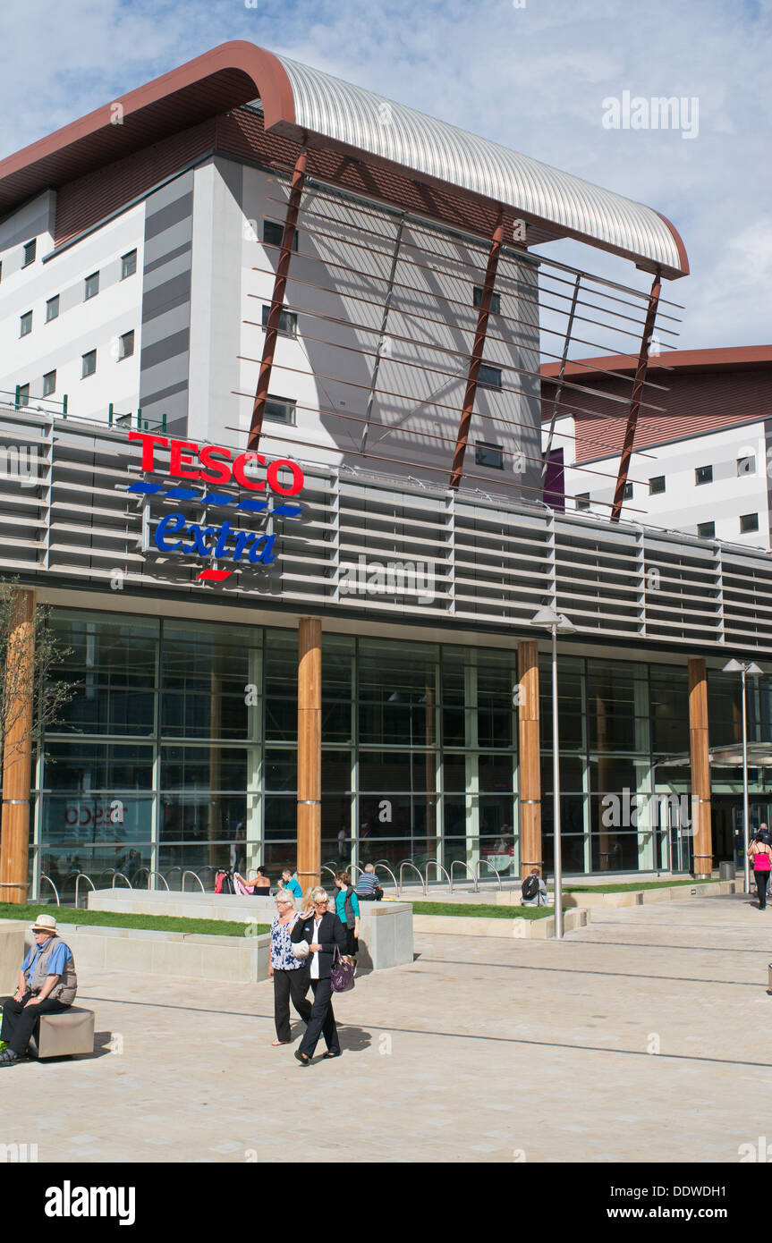 New Tesco Extra store Gateshead town centre north east England, UK ...