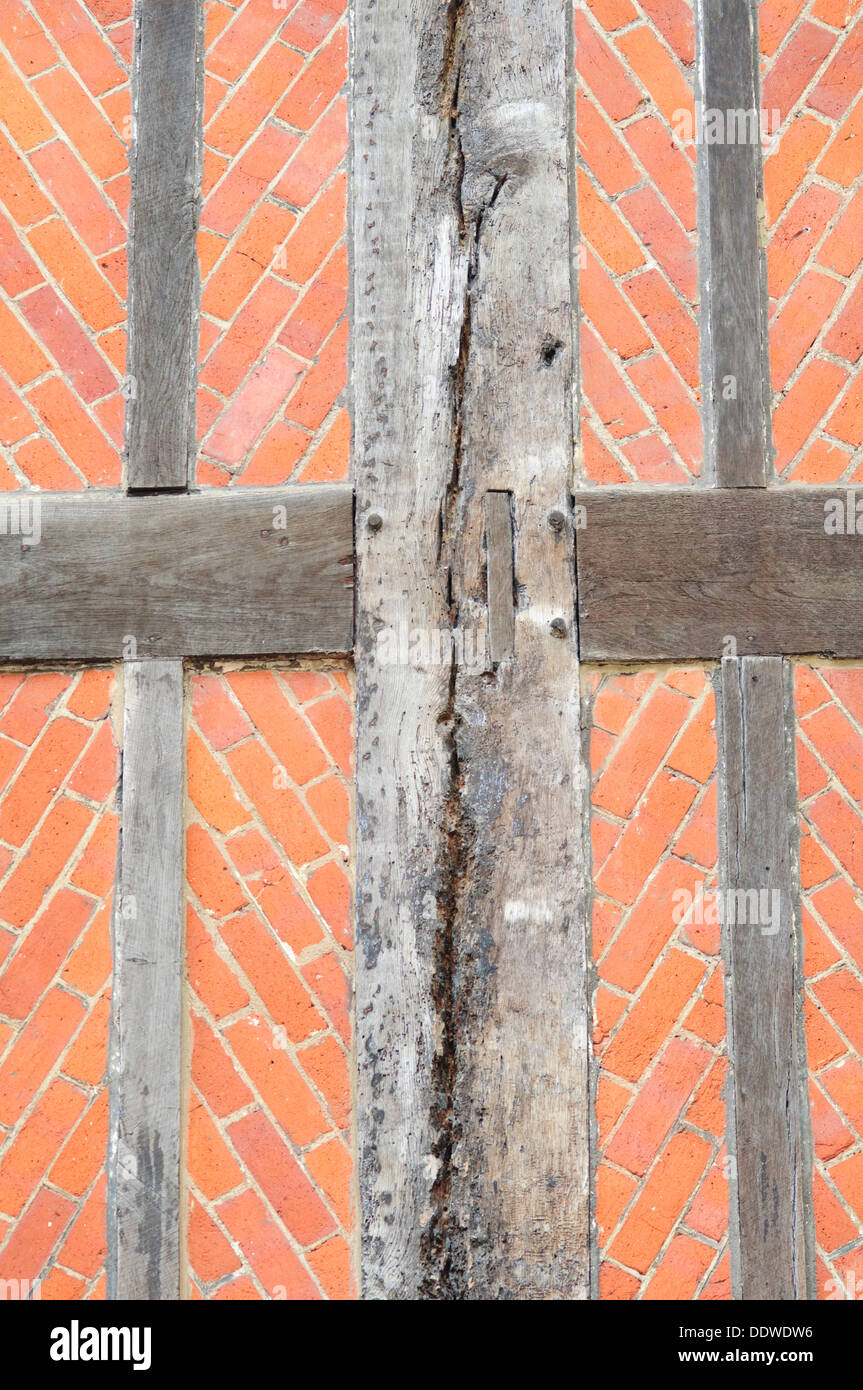 England, London, The Tower of London, Detail Facade Timber Fram House ...