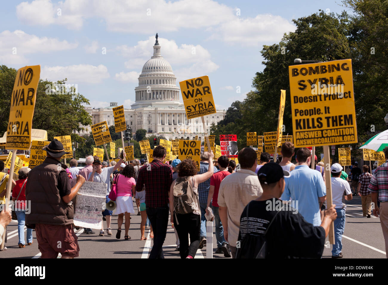 Syrian war opponents rally - Washington, DC USA Stock Photo - Alamy