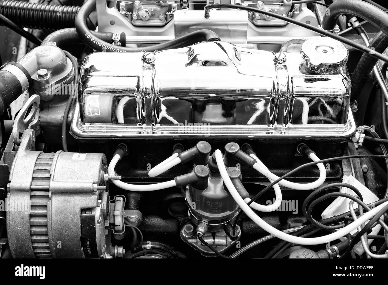 British two seat sports car Black and White Stock Photos & Images - Alamy