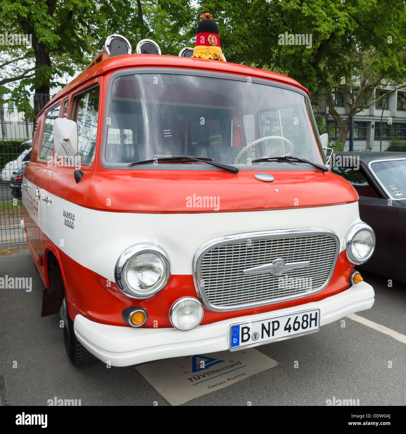 BERLIN - MAY 11: Fire Engine Barkas B1000, 26th Oldtimer-Tage Berlin ...