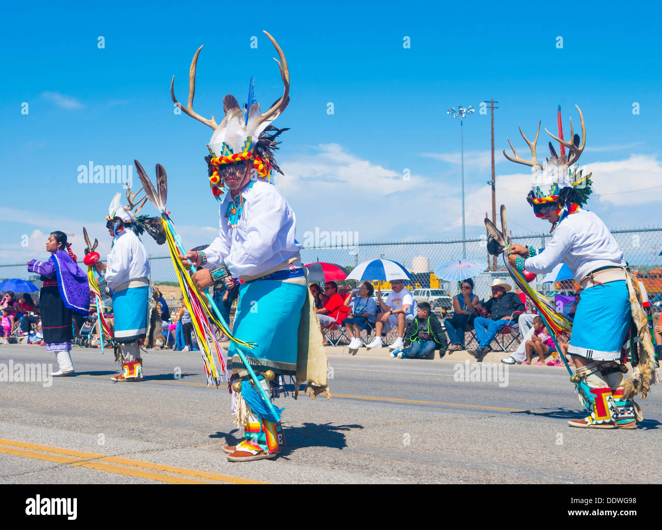 Native Americans with traditional costume participates at the 92 annual ...