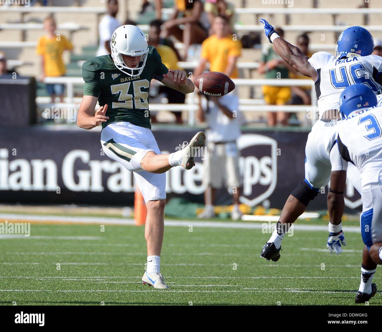Sept 7, 2013. Spencer Roth #36 of the Baylor Bears in action vs the ...