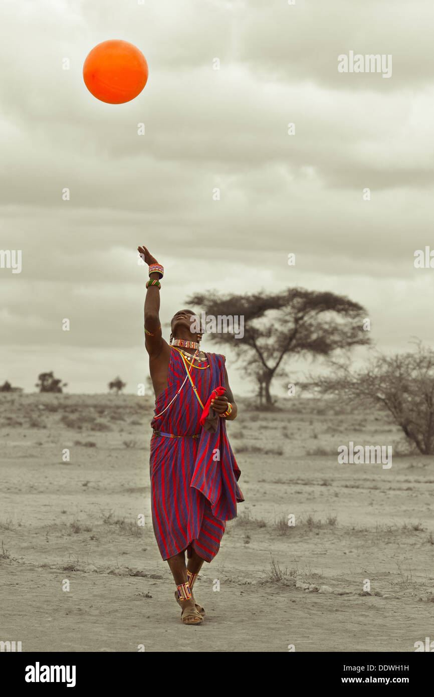 Masai warrior red hi-res stock photography and images - Alamy