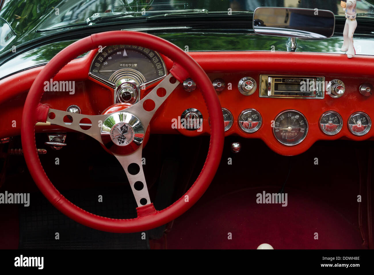 The driver's seat sports car Chevrolet Corvette (C1 Stock Photo - Alamy