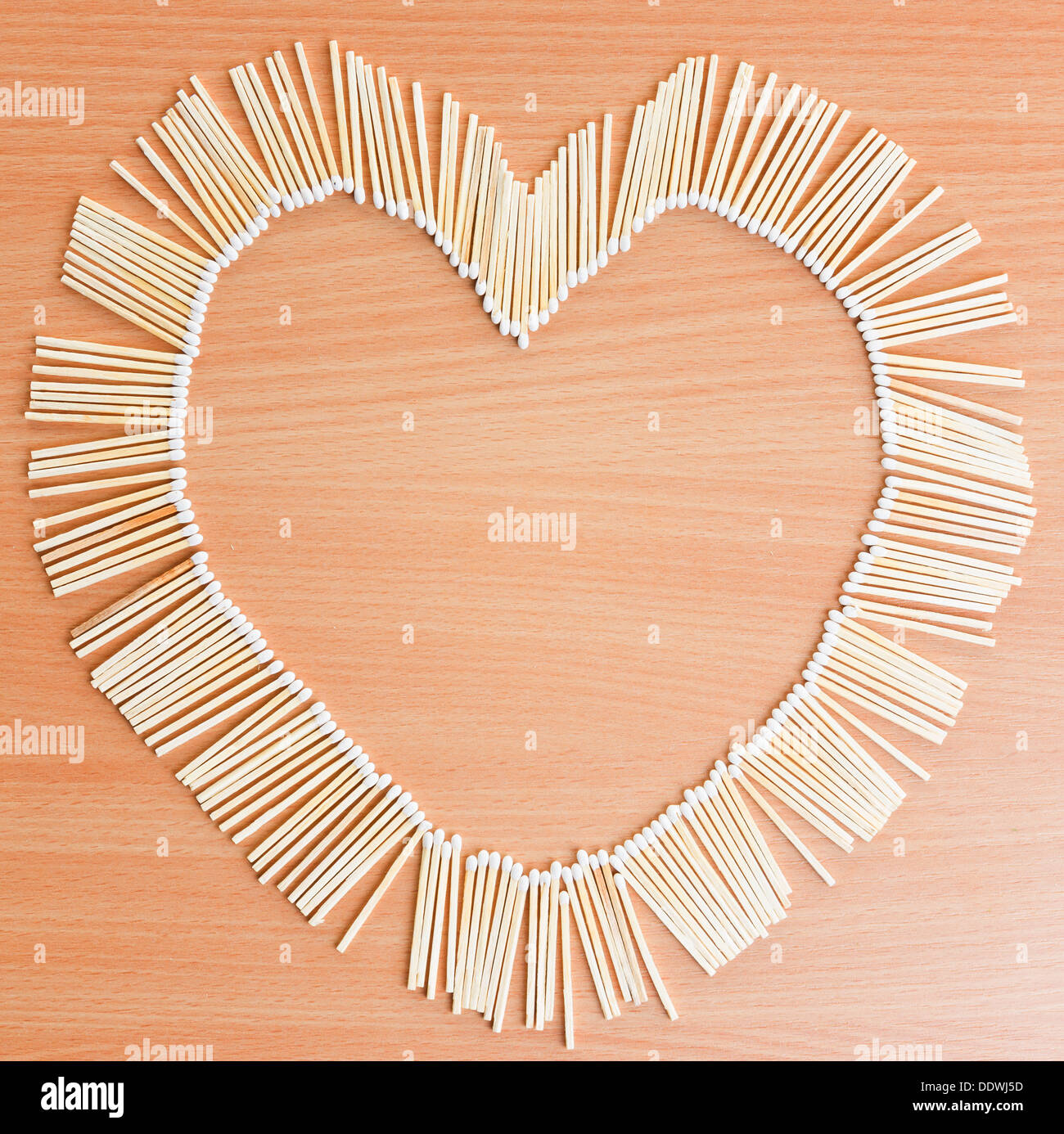 Heart of matches Stock Photo - Alamy