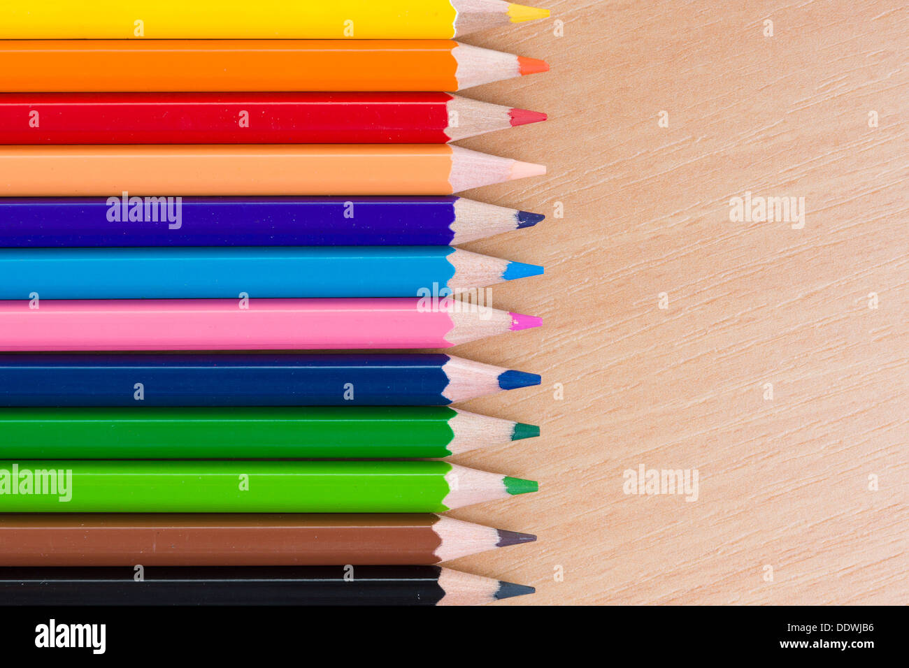 Colored pencils. Background Stock Photo - Alamy