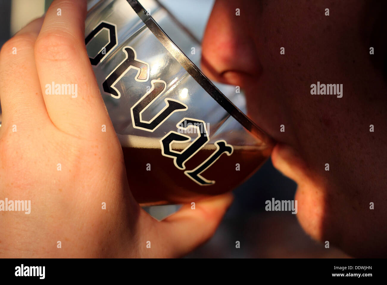 Orval beer glass hi-res stock photography and images - Alamy