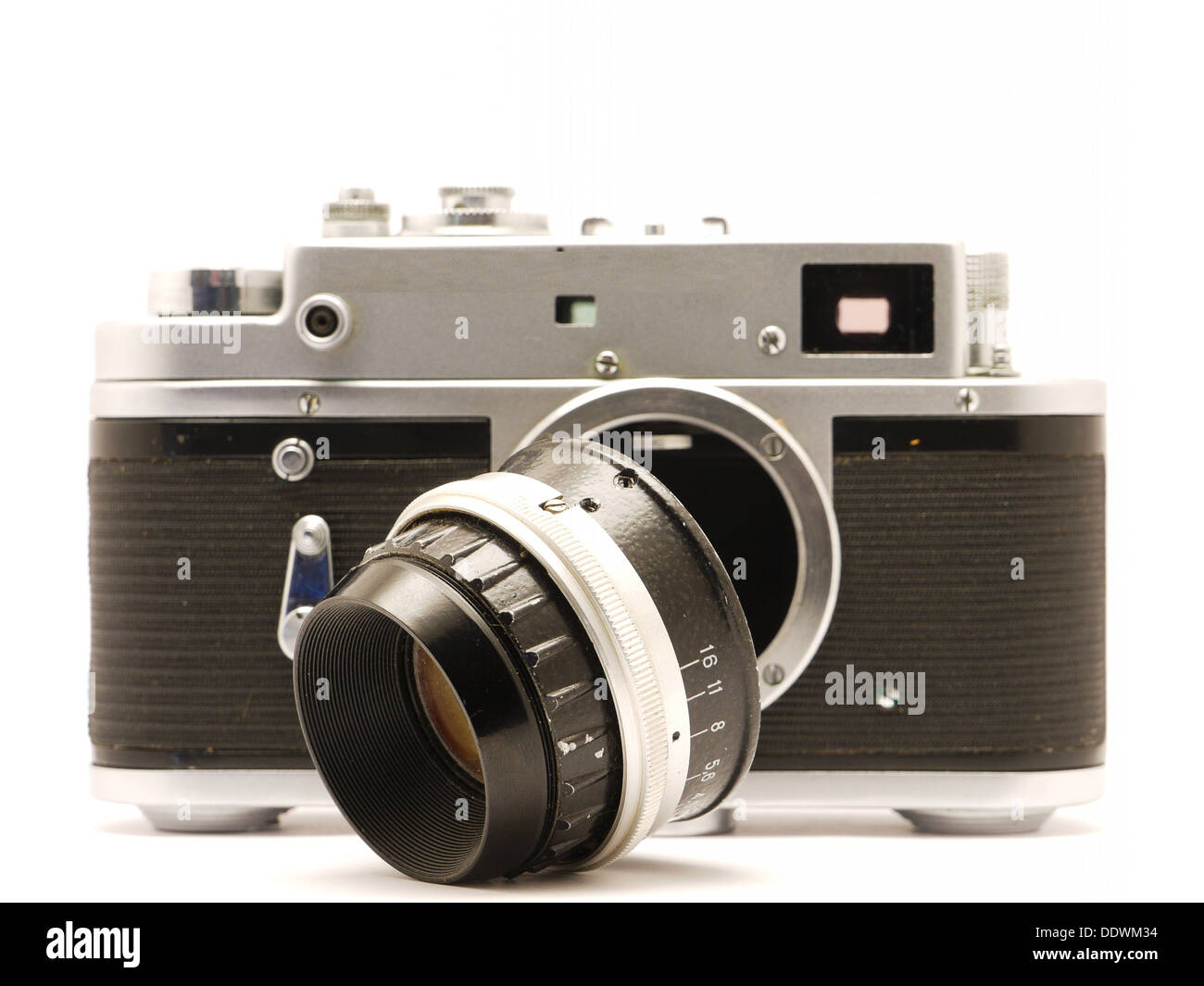 Camera on a white background Stock Photo - Alamy