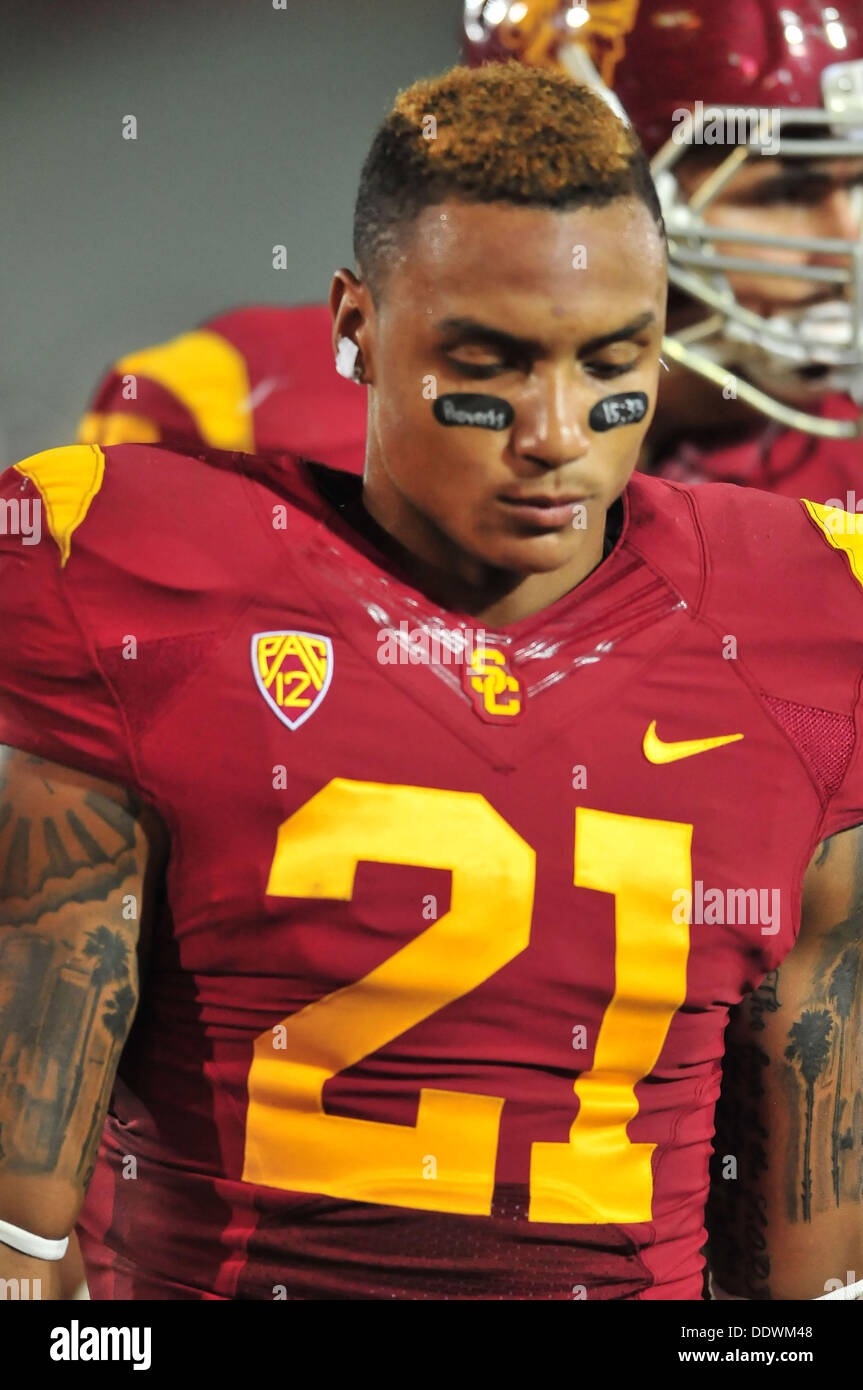 September 7, 2013 Los Angeles, CA.USC Trojans safety Su'a Cravens #21 ...