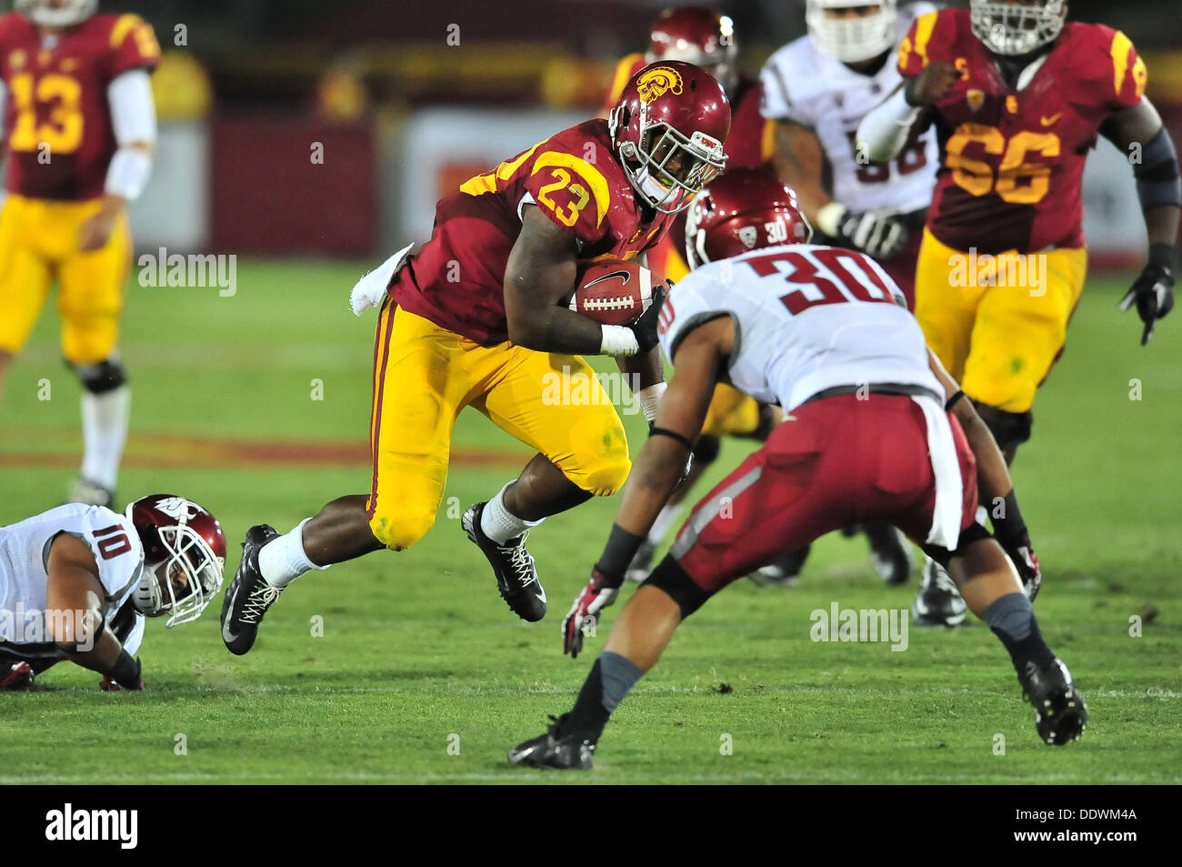September 7, 2013 Los Angeles, CA.USC Trojans running back Tre Madden ...