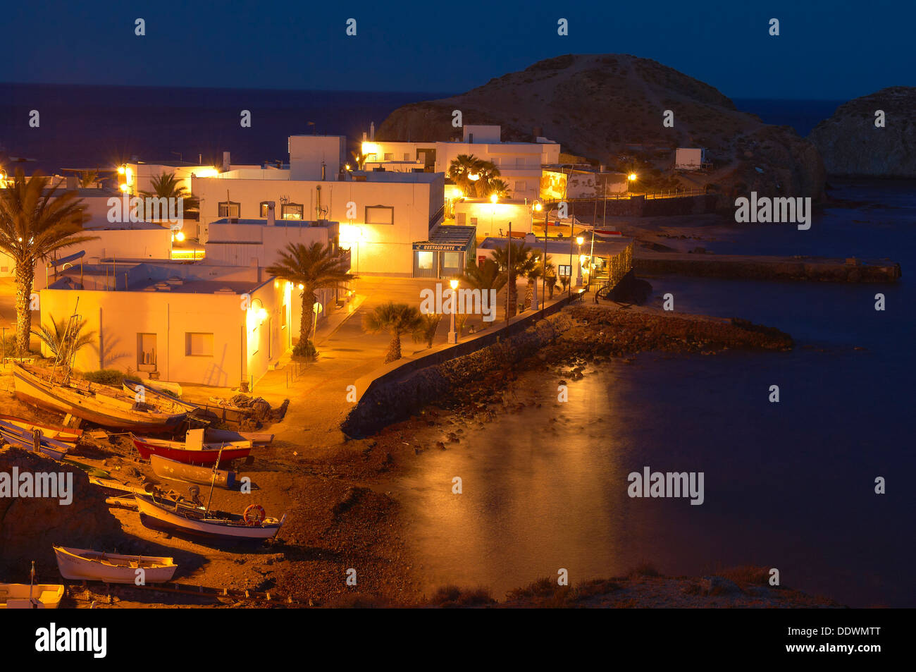 Cabo de Gata, Isleta del Moro, fishing village, Cabo de Gata-Nijar ...