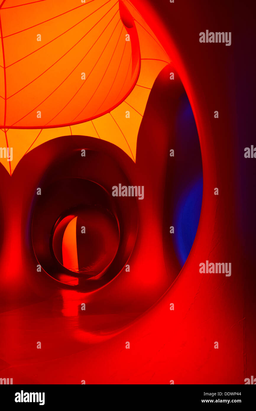 Inside the Amococo Luminarium at Bournemouth, Dorset UK in September ...