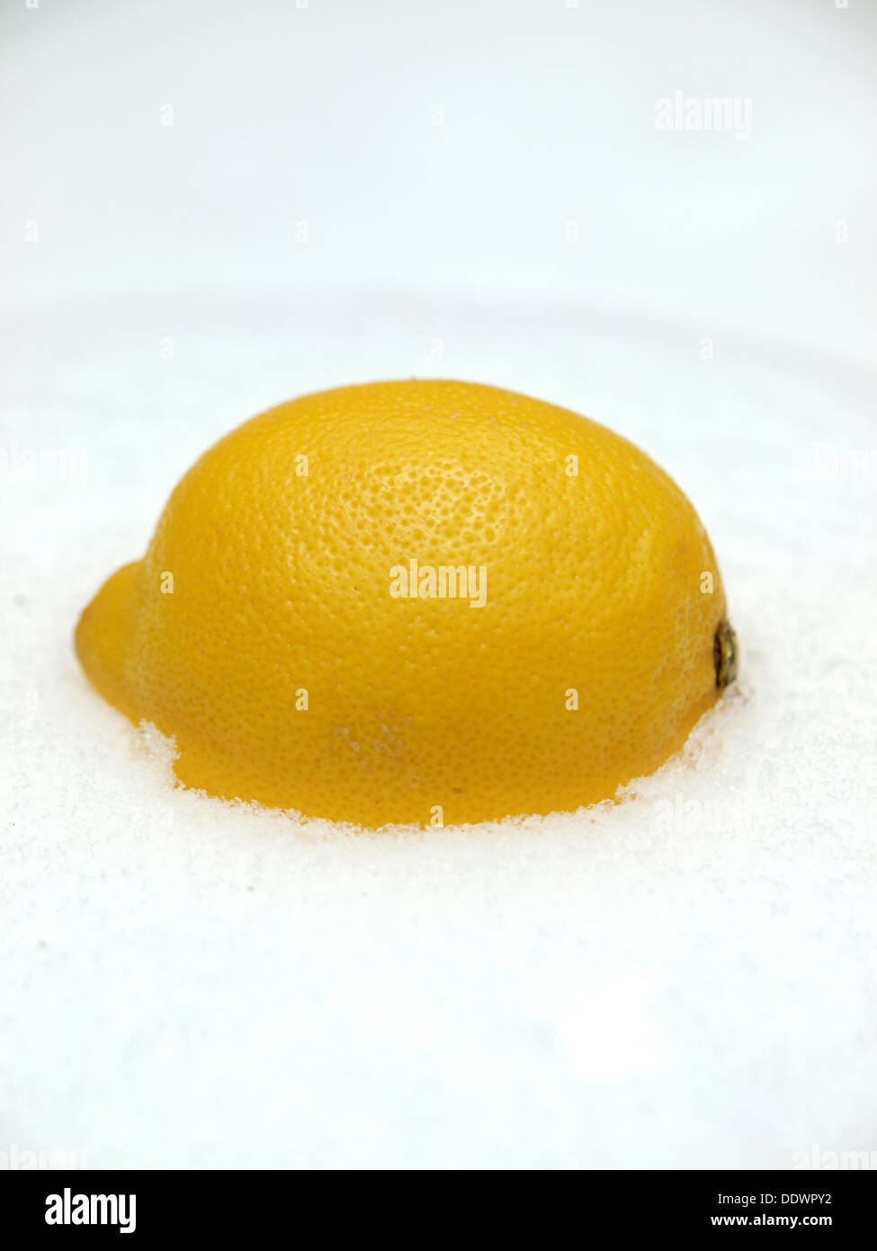 Lemon on snow Stock Photo - Alamy