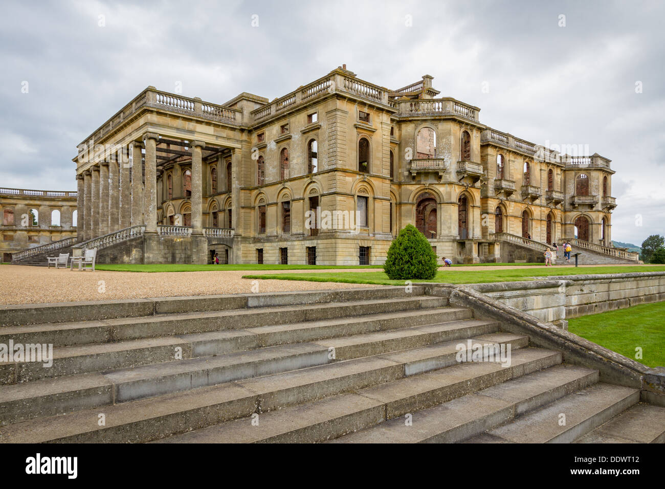 The ruins of Witley Court mansion and gardens in Worcestershire Stock ...
