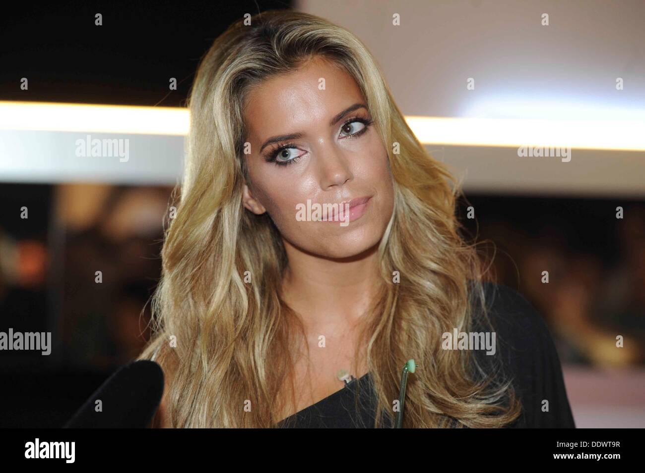 Dutch model Sylvie van der Vaart poses at the Philips booth at the IFA ...