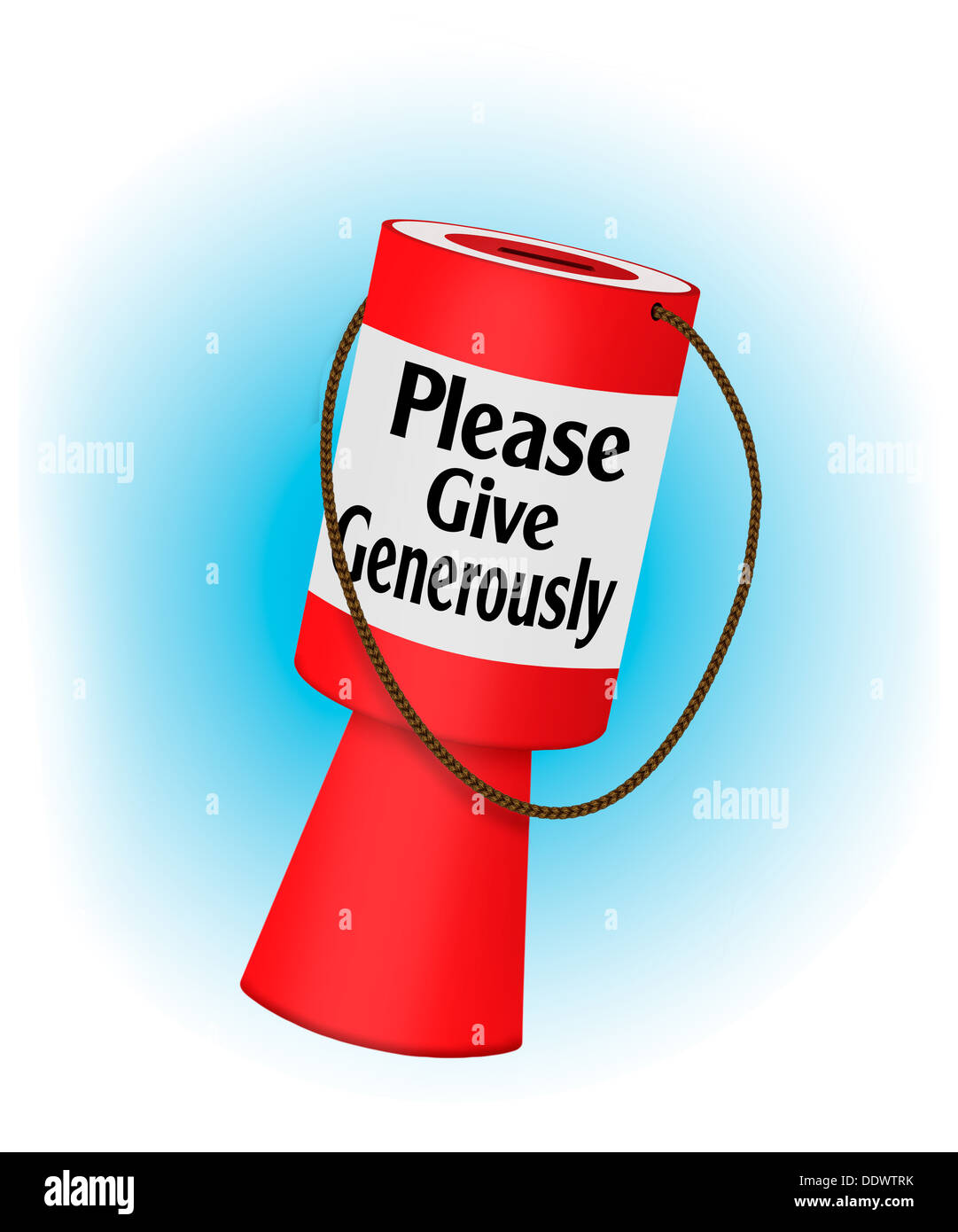 Red charity collection box Stock Photo - Alamy