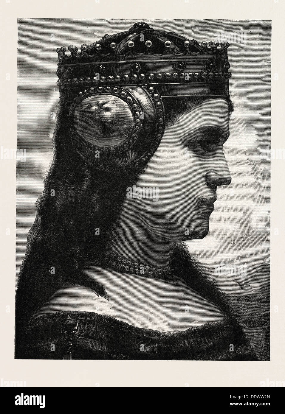BYZANTINE, 13TH CENTURY, ENGRAVING 1882, LADY Stock Photo - Alamy