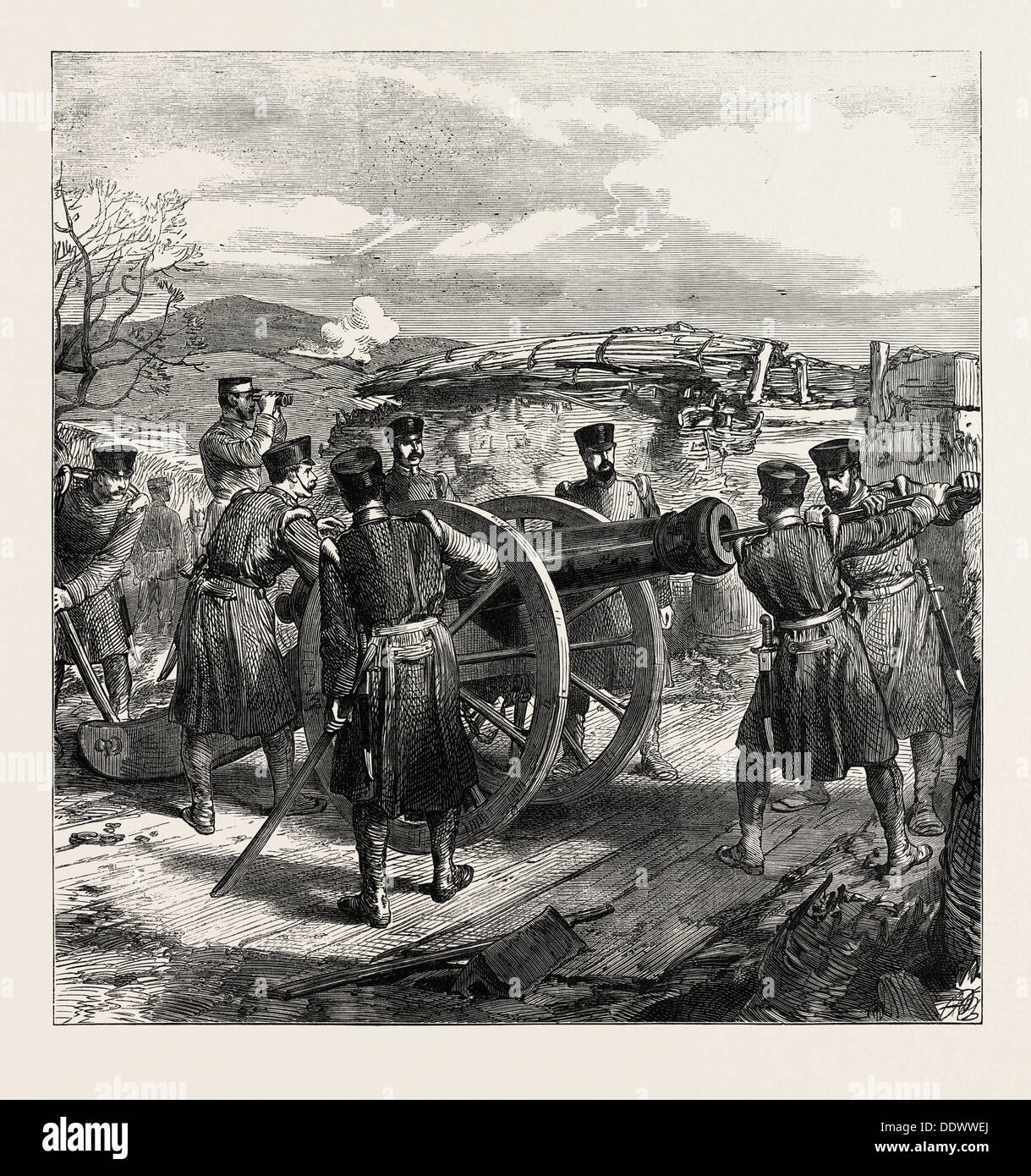 THE WAR IN SPAIN: A SKETCH IN THE BATTERY OF SAN LORENZO, NEAR BILBAO ...