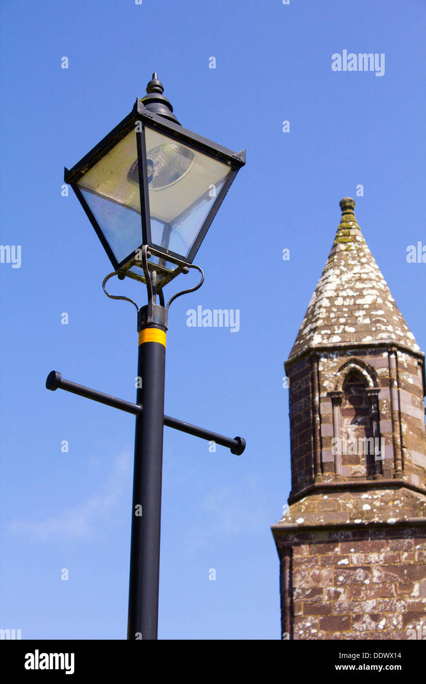 An old fashioned lamp post outside St Davids Cathedral Stock Photo - Alamy