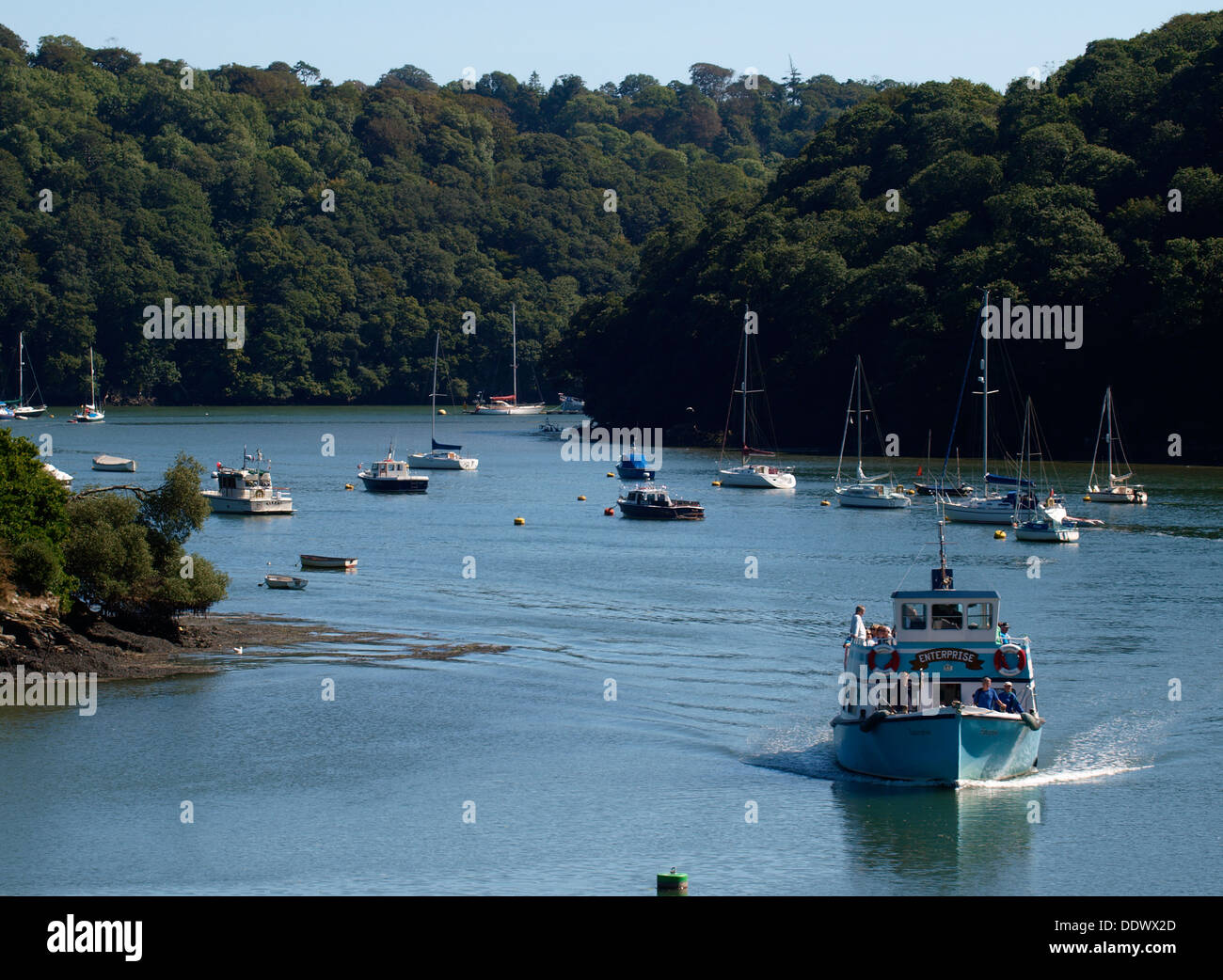 Enterprise river cruise boat on the River Fal, Truro, Cornwall, UK 2013 ...