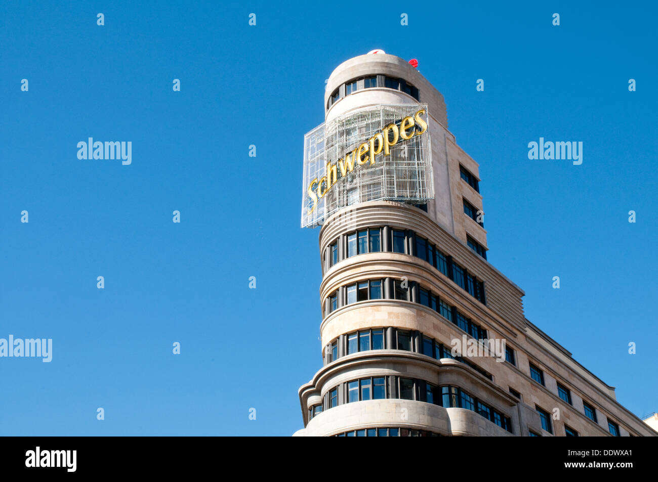 Capitol building. Gran Via street, Madrid, Spain Stock Photo - Alamy