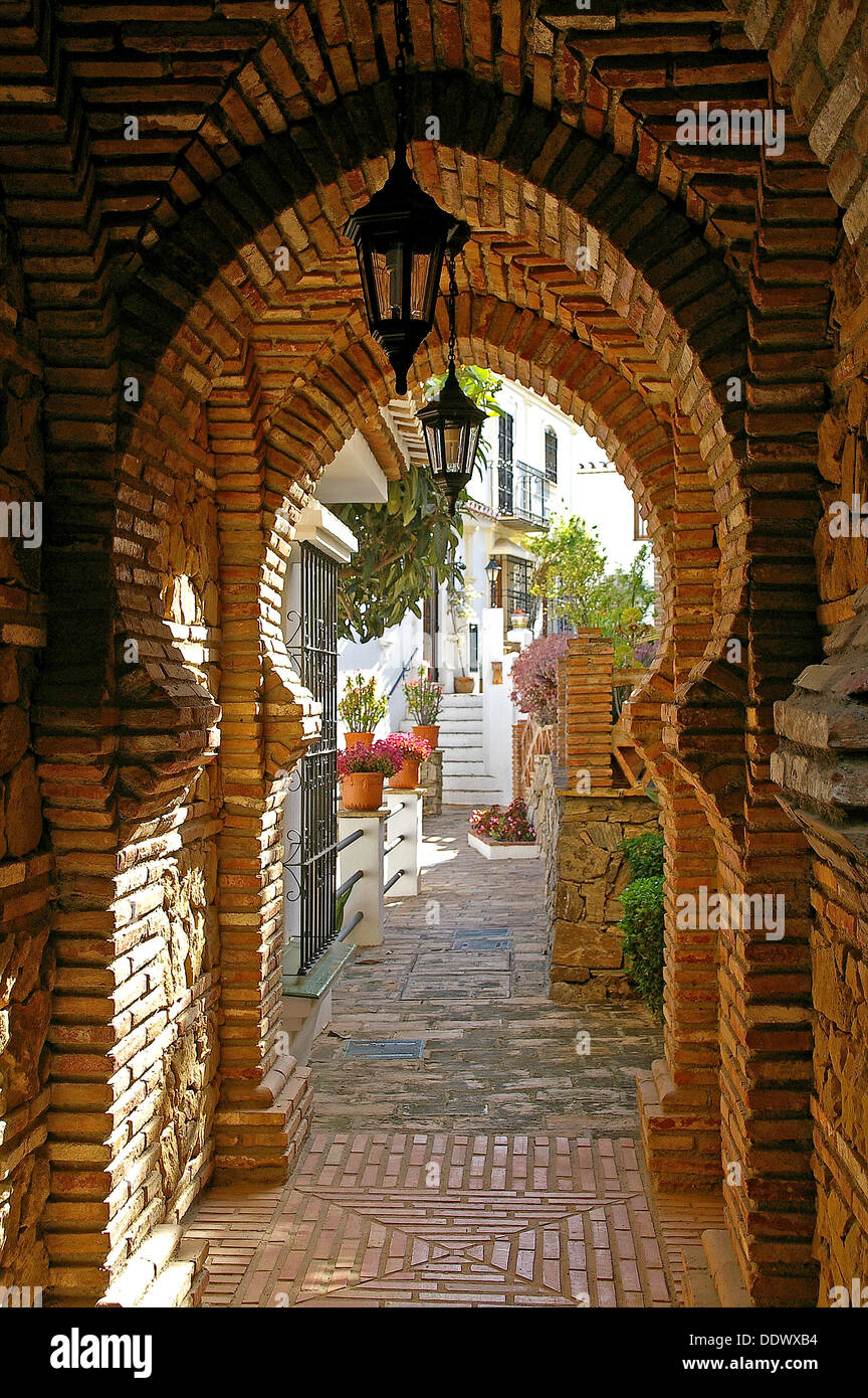 Typical arab architure in a modern Spanish building Stock Photo - Alamy