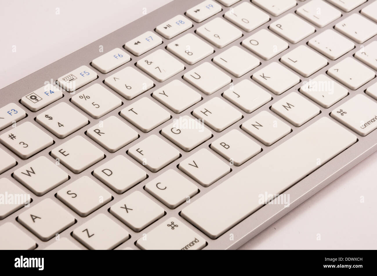Close up of white keyboard Stock Photo - Alamy