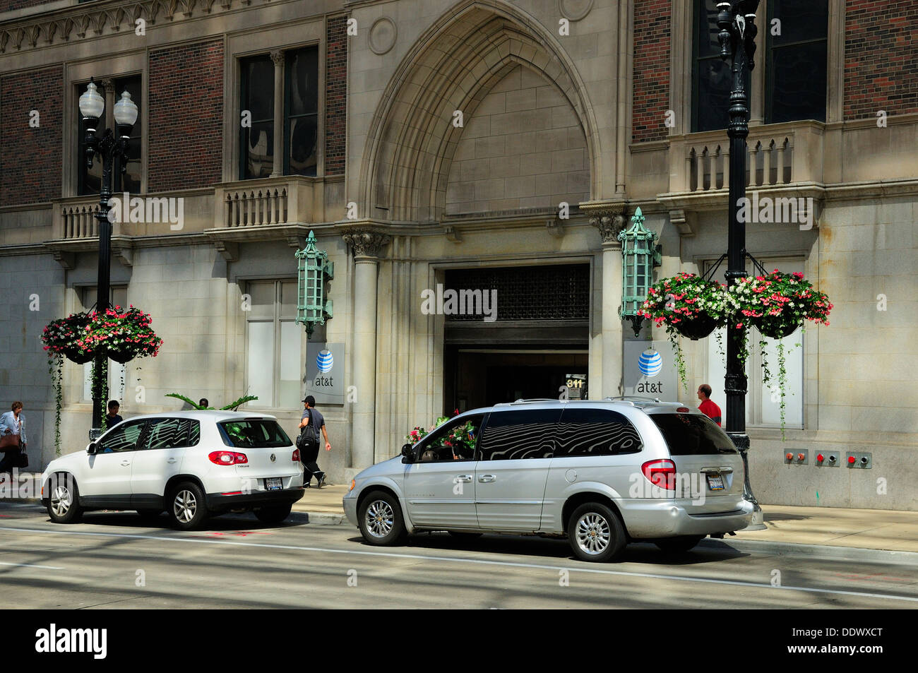 Exterior entrance of AT&T building on Washington St. in Chicago Stock ...