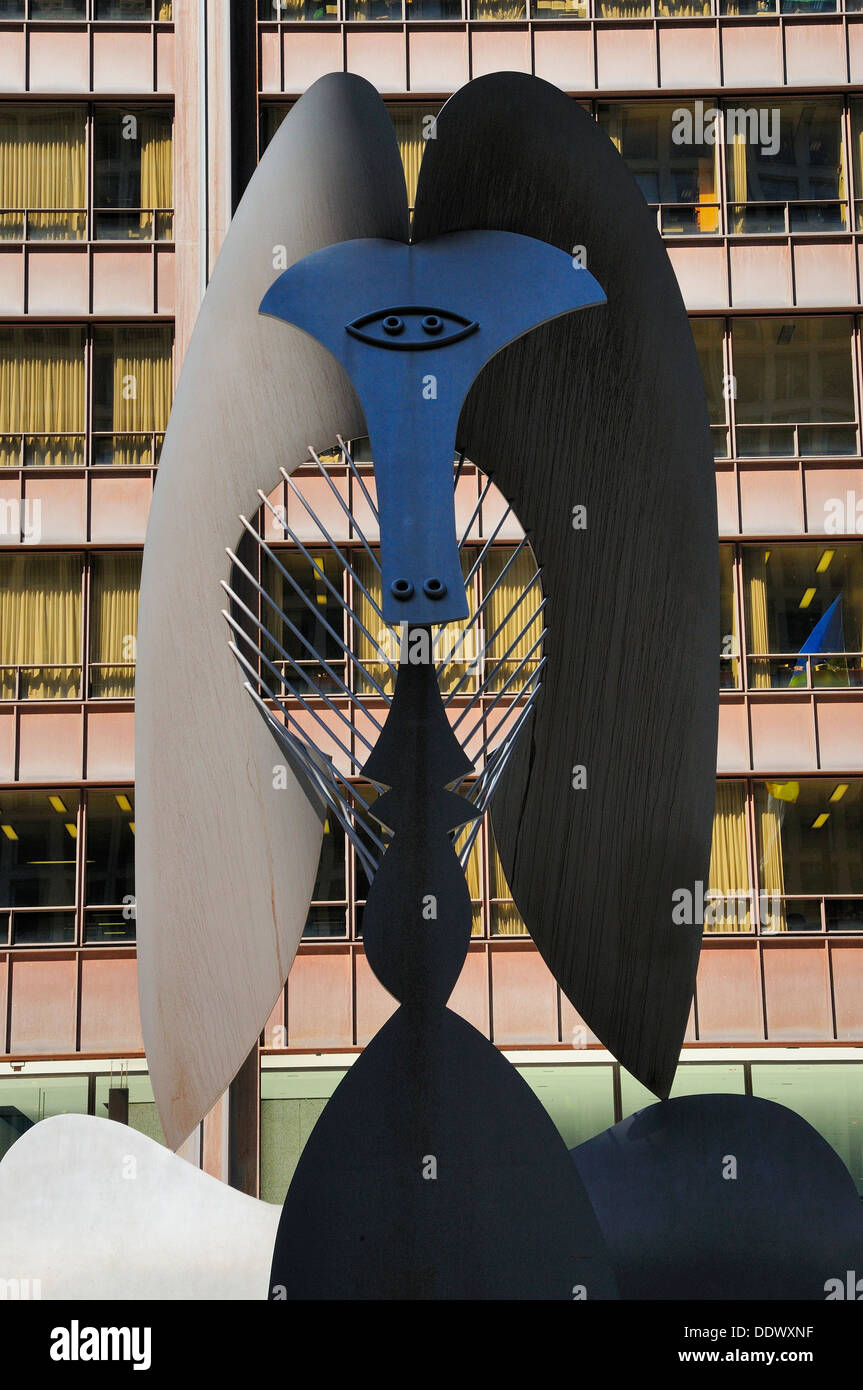 Chicago's Picasso statue at Daley Plaza. ChicaGO Stock Photo - Alamy