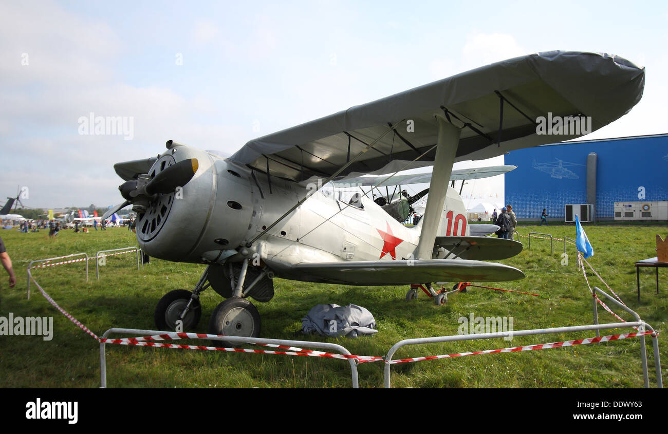 The Polikarpov I-15, a Soviet-era fighter aircraft, is featured at the ...