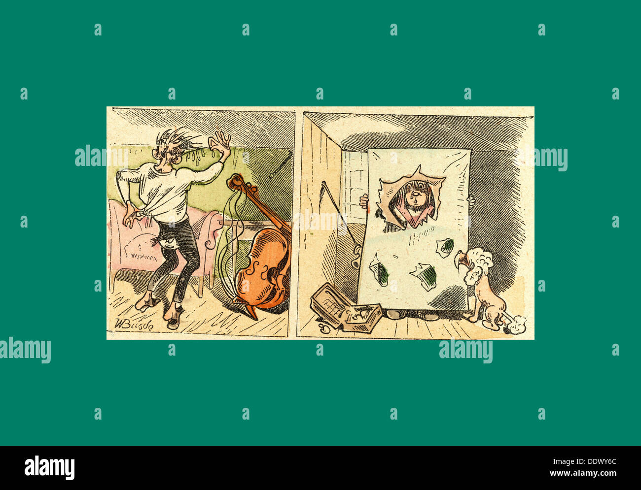 Schnaken and schnurren, 1866, Mosquitoes and purring, Wilhelm Busch ...