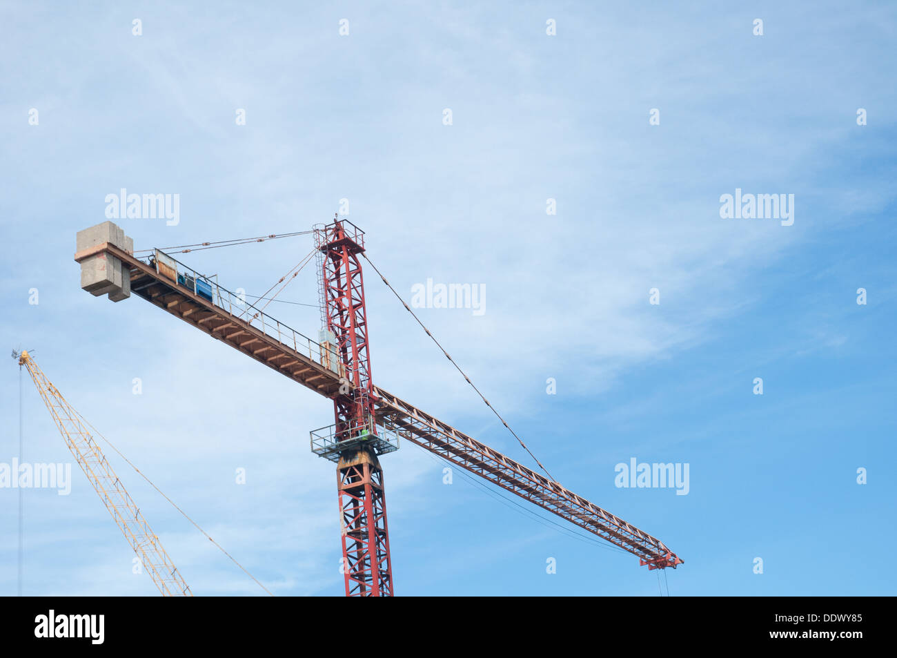 Crane lifting up cement in hi-res stock photography and images - Alamy