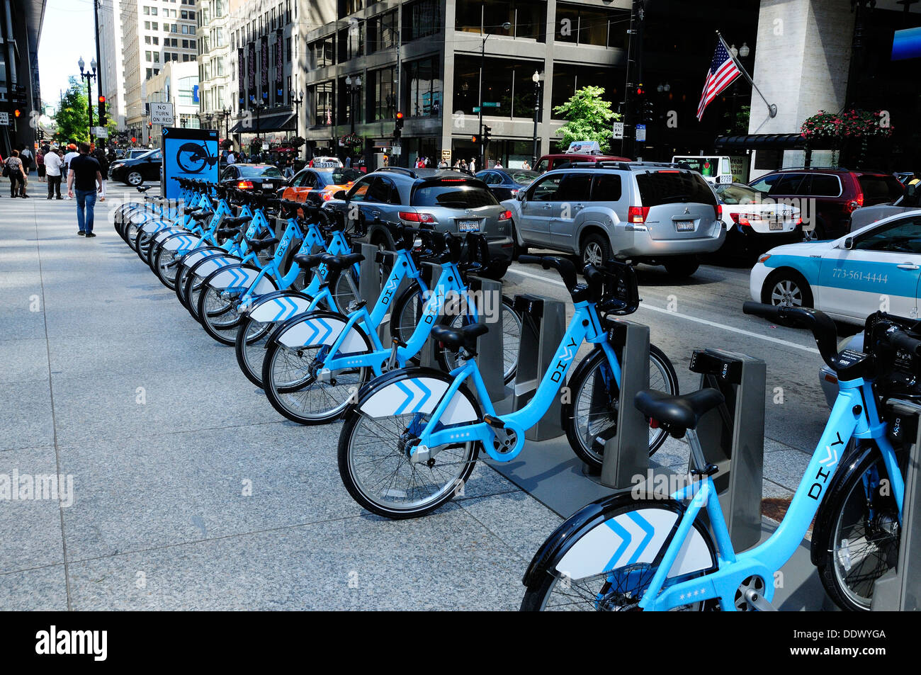 Chicago divvy bicycle sharing system hi-res stock photography and ...